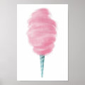 Pink and Fluffy Cotton Candy Nursery Artwork Poster | Zazzle