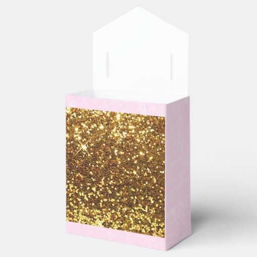 Pink and Gold Candy Party Favor Box | Zazzle