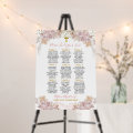 Pink and gold Girl Holy Communion Seating Chart Foam Board | Zazzle