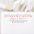 Pink and Gold Glitter Return Address Label Sticker | Zazzle