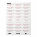 Pink and Gold Glitter Return Address Label Sticker | Zazzle