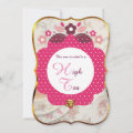 Pink and Gold High Tea Invitation | Zazzle