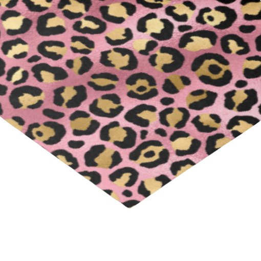 Pink and Gold Leopard Print Tissue Paper | Zazzle