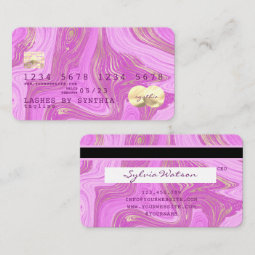pink and gold marble Credit Card | Zazzle