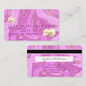 pink and gold marble Credit Card | Zazzle
