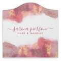 Pink And Gold Modern Art Liquid Watercolor Ink Door Sign | Zazzle
