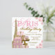 Pink and Gold Paris Birthday Party Invitation | Zazzle