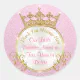 Pink and Gold Personalized Princess Stickers | Zazzle
