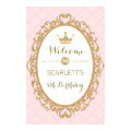 Pink and Gold Princess Birthday Party Welcome Sign | Zazzle