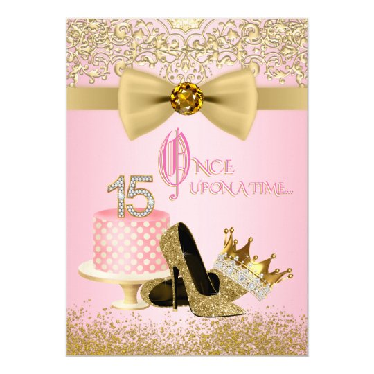 Pink And Gold Quinceanera Princess 15th Birthday Invitation Zazzle pink-and-gold-quinceanera-princess-15th-birthday-invitation-zazzle