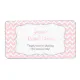 Pink and Gray Chevron Water Bottle Label | Zazzle