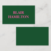 Pink and Green Business Card | Zazzle