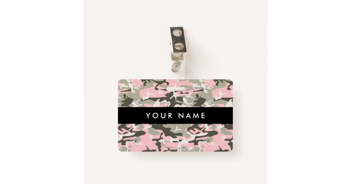 Pink and Green Camouflage, Military, Army Badge | Zazzle