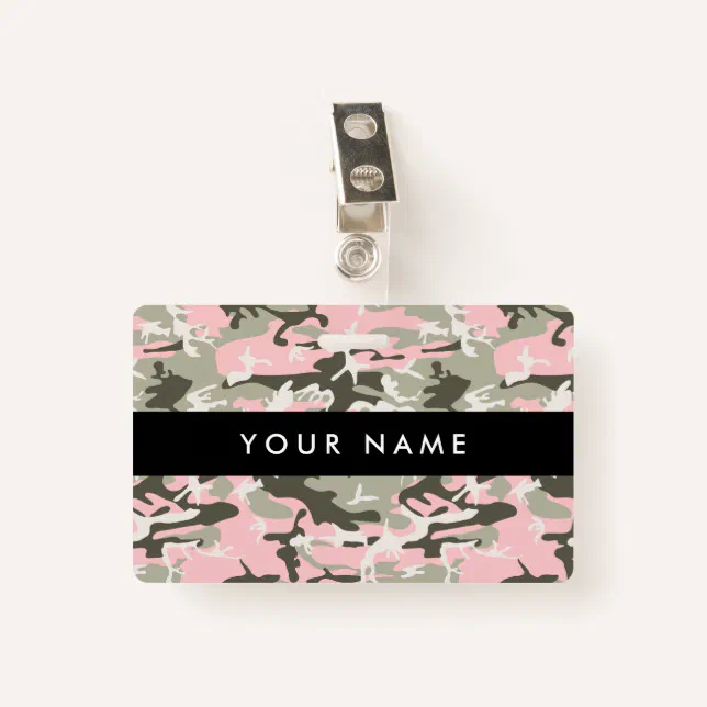 Pink and Green Camouflage, Military, Army Badge | Zazzle
