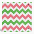 Pink and green chevron 2 inch 3 ring binder | Zazzle