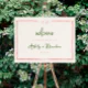 Pink and Green Colorful Wedding Welcome Sign | Zazzle