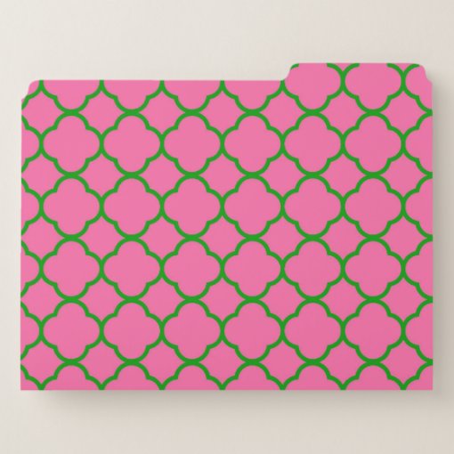 Pink and Green File Folder | Zazzle