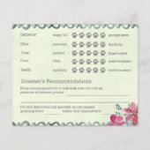 Pink and Green Floral Dog Grooming Report Card Flyer | Zazzle