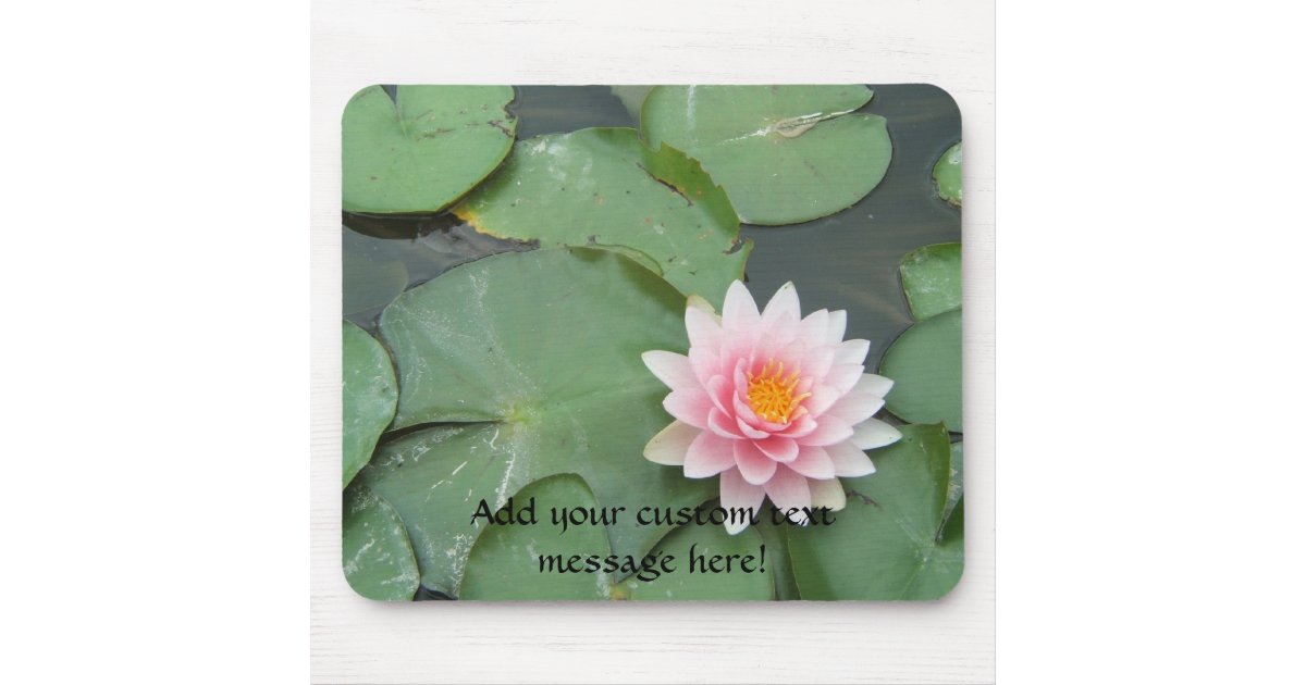 Pink and Green Lily Pad Pretty Photograph Mouse Pad | Zazzle