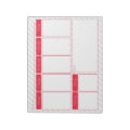Pink and Grey Weekly Calendar Notepad | Zazzle