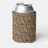 Pink and Leopard Print Custom Monogram Can Cooler | Zazzle