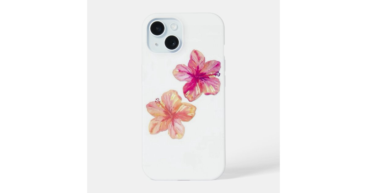 Pink and Melon Hawai'i style tropical iPhone case | Zazzle