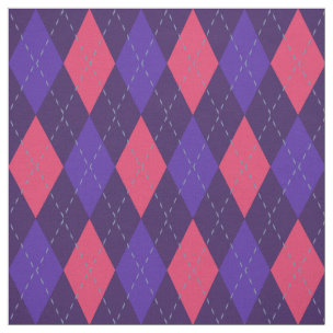 Purple Argyle Fabric | Zazzle