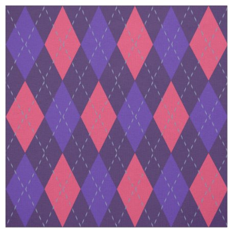 Purple Argyle Fabric | Zazzle