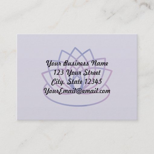 Pink and Purple Lotus Business Information Card | Zazzle