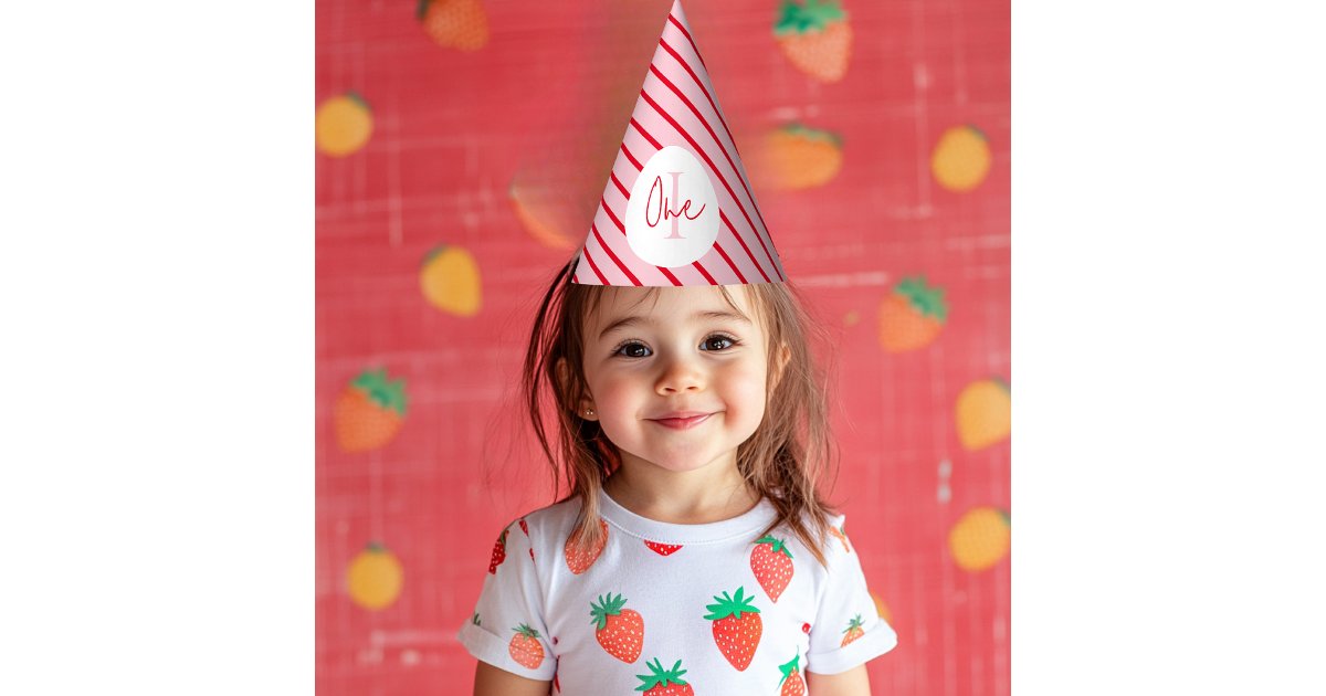 Pink and Red Birthday Hat | Party Celebration | Zazzle
