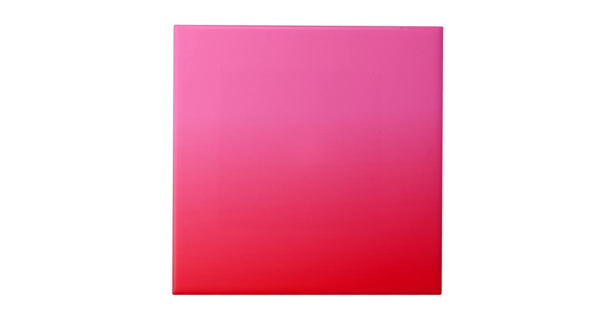 Pink and Red Gradient Ceramic Tile | Zazzle