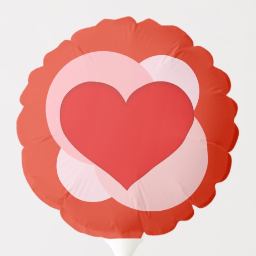 Pink and Red Heart Personalized Valentine Balloon | Zazzle
