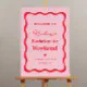 Pink and Red Retro Bachelorette Party Welcome Sign | Zazzle