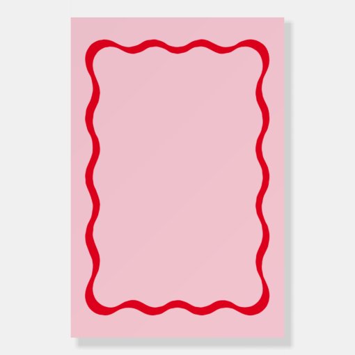 Pink and Red Retro Wave Bridal Shower Welcome Sign | Zazzle