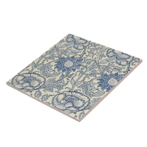 Pink and Rose by William Morris 1890 Tile | Zazzle