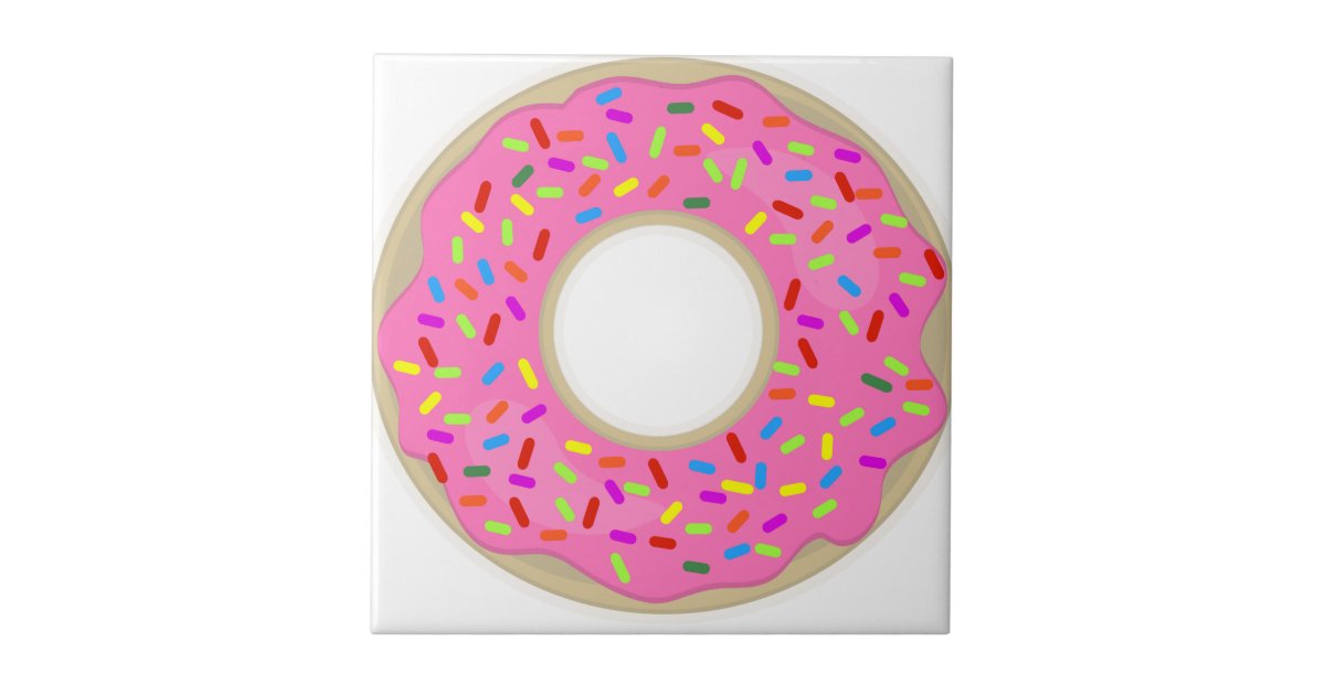 Pink and Tasty Donut Tile | Zazzle
