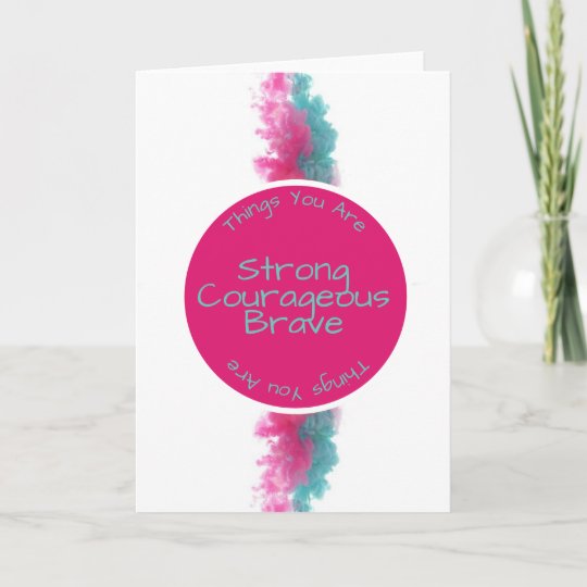 Pink And Teal Cancer Card | Zazzle.com