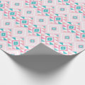 Pink and Turqoise Geometric Aztec Pattern Wrapping Paper | Zazzle