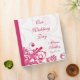 Pink and White Abstract Floral Wedding Binder | Zazzle