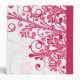 Pink and White Abstract Floral Wedding Binder | Zazzle
