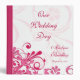 Pink and White Abstract Floral Wedding Binder | Zazzle
