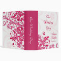 Pink and White Abstract Floral Wedding Binder | Zazzle