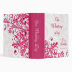 Pink and White Abstract Floral Wedding Binder | Zazzle