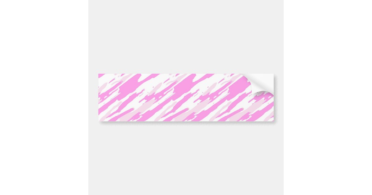 Pink and white Camouflage Pattern Bumper Sticker | Zazzle