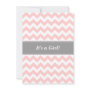 Pink and White Chevron, Stroller, Baby Girl Shower Invitation | Zazzle