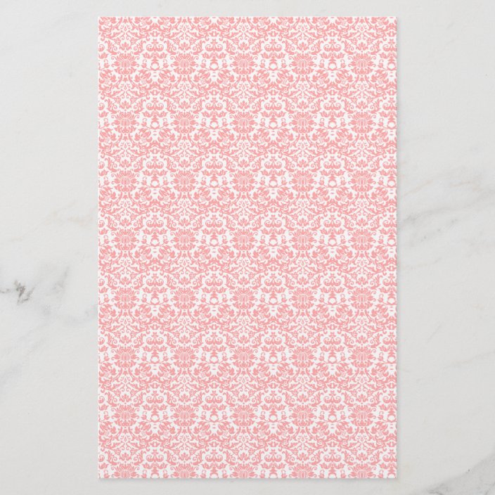 Pink and White Damask Craft Paper | Zazzle.com