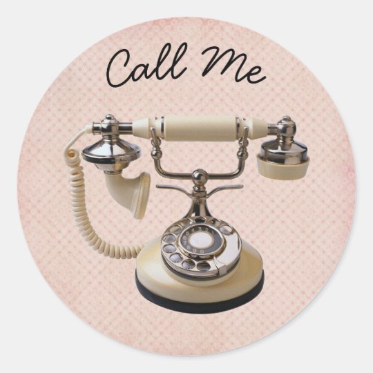Retro Rotary Phone Dial Classic Round Sticker | Zazzle.com
