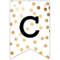 Pink and White Gold Glitter Dots Congratulations Bunting Flags | Zazzle