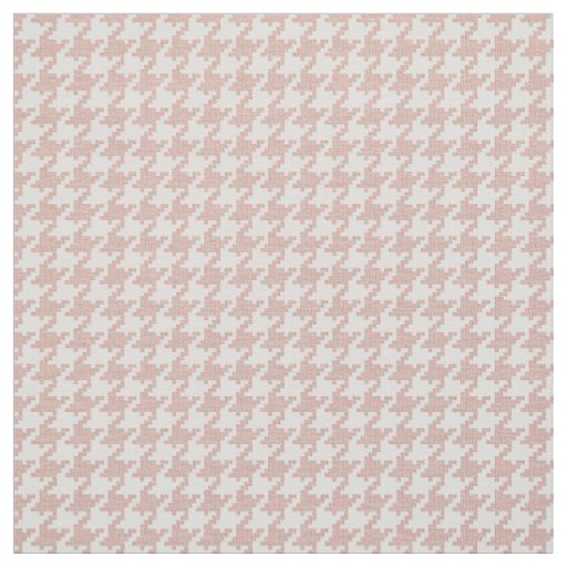 Pink and White Houndstooth Geometric Pattern Fabric | Zazzle