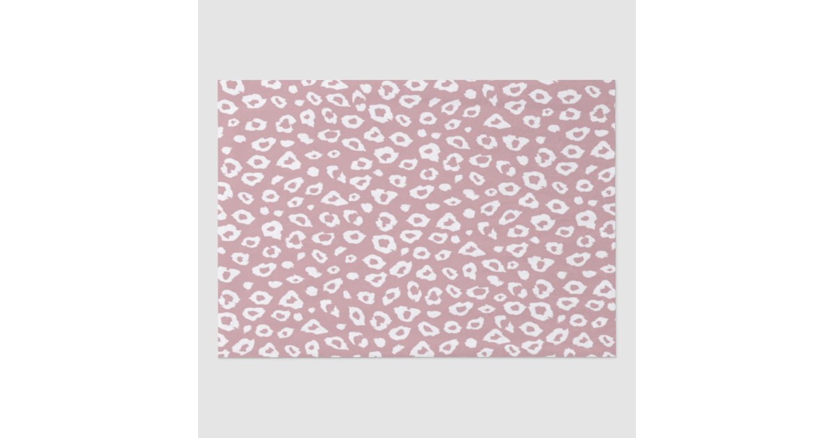Pink and White Leopard Print Tissue Paper | Zazzle